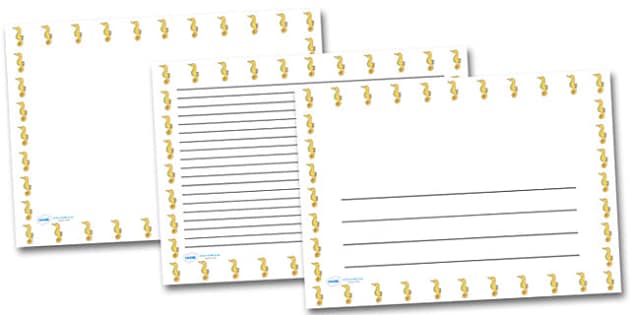 Seahorse Landscape Page Borders- Landscape Page Borders