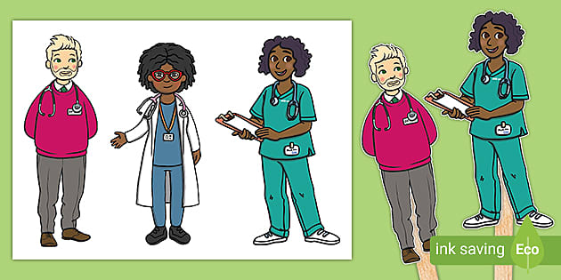 Doctor Stick Puppets (teacher made) - Twinkl