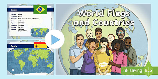 Flags and Countries PowerPoint | Geography Resources