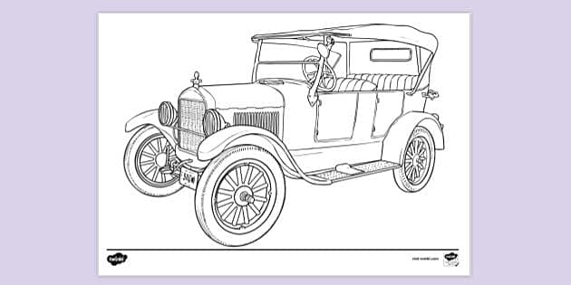 old car coloring pages