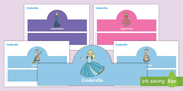 Cinderella Role Play Headbands (teacher made) - Twinkl