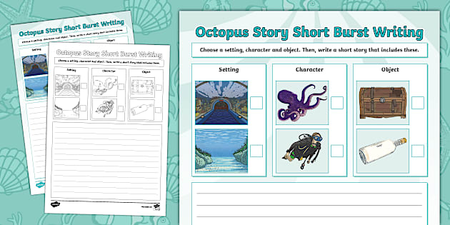 Octopus Story Short Burst Writing Template (teacher made)