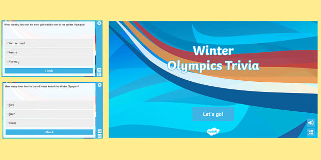 Winter Olympics Interactive Trivia Game - Twinkl