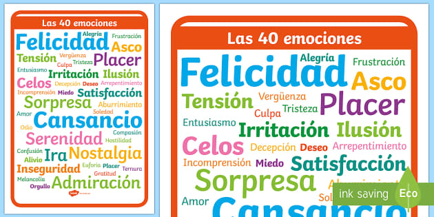 Póster DIN A4: Las 40 emociones (nauczyciel wykonał) Póster DIN A4: Las 40 emociones (nauczyciel wykonał)