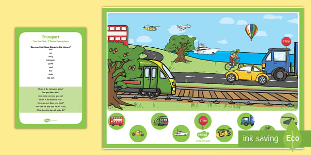 Transport Can you Find...? Poster and Prompt Card Pack