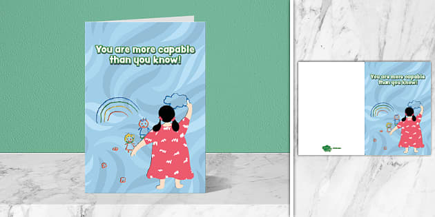 You Are More Capable Than You Know Card | Twinkl Party