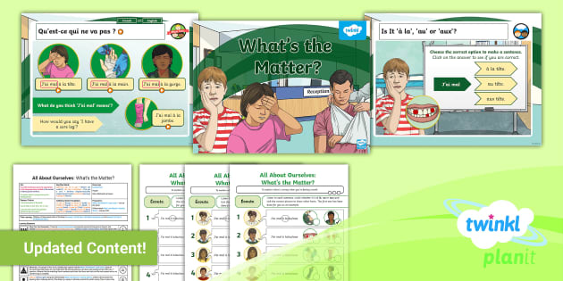 PlanIt Year 5 French Lesson: What's the Matter?
