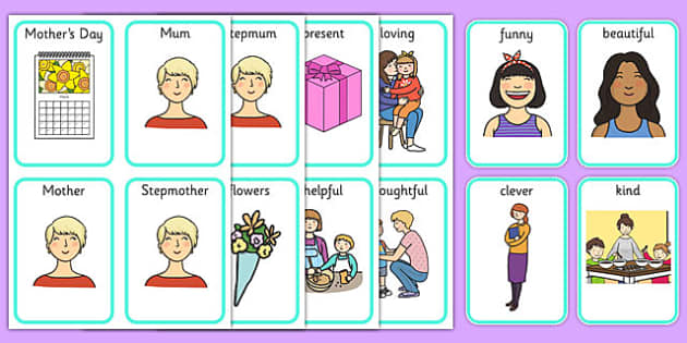 Mother's Day Playing Cards - ESL Mother's Day Card Game