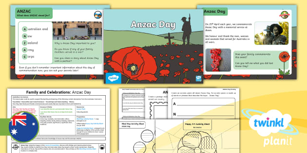 Foundation HASS Family and Celebrations Lesson 4 Anzac Day