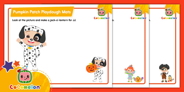 FREE CoComelon Pumpkin Playdough Mats | Halloween Craft | Pre-K