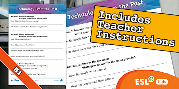 ESL Listening Comprehension Technology Past [Kids, B1]