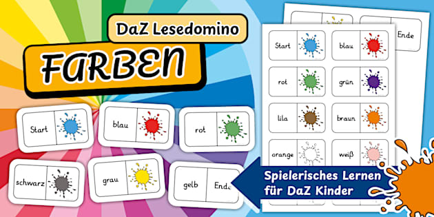 DaZ Lesedomino - Farben
