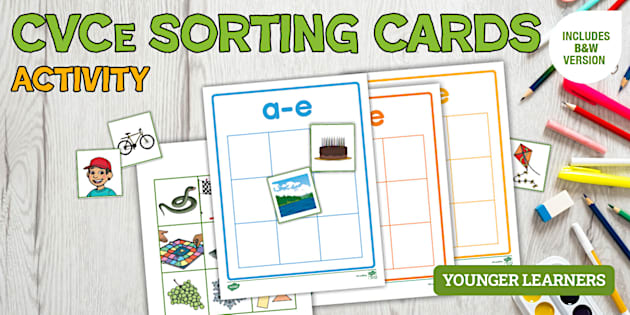 CVCe Sorting Cards Activity