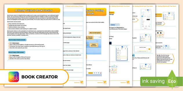 A Handy Guide to Book Creator (teacher made) - Twinkl