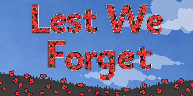 Lest We Forget Display Lettering-remembrance day, themed, A4, display