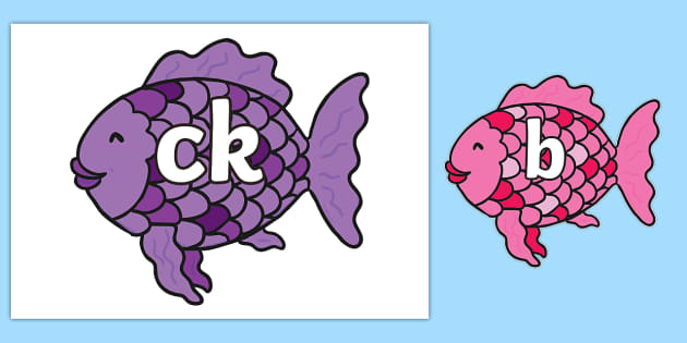FREE! - Phase 2 Phonemes on Fish to Support Teaching on The Rainbow Fish