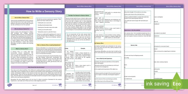 How to Write a Sensory Story (teacher made) - Twinkl