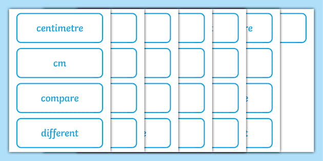 👉 Y1 Length and Height Vocabulary Cards - Twinkl
