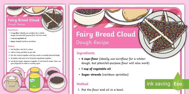 Fairy Bread Cloud Dough Recipe (teacher made) - Twinkl
