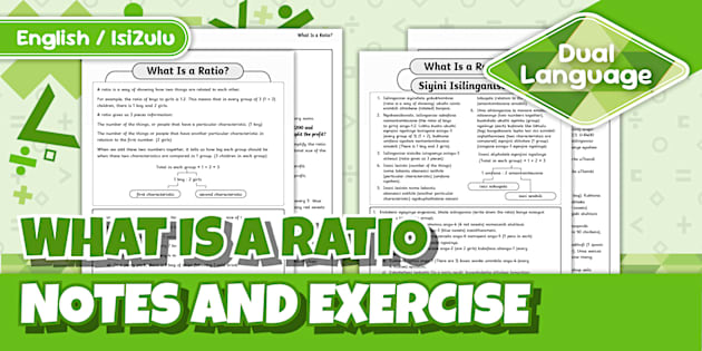 Grade 7 Maths - Term 1 - What Is a Ratio? - Notes and Exercises ...