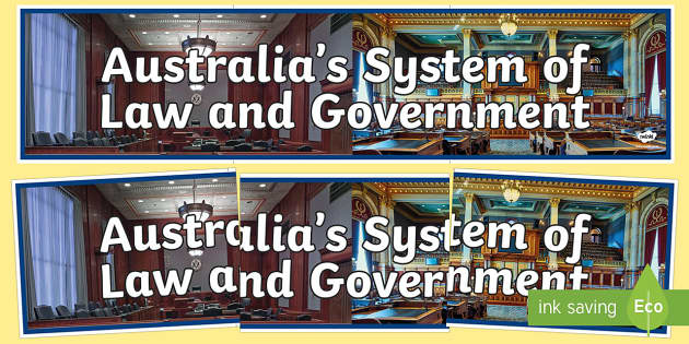 Australia's System of Law and Government Display Banner-Australia