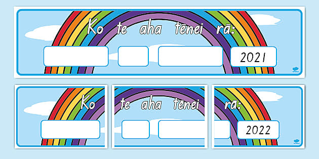 Today's Day, Month in Te Reo Māori - Yearly Wall Calendar 2021-2024