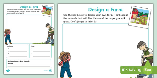 Design a Farm Worksheet (teacher made) - Twinkl