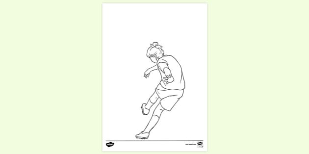 Child Scoring A Goal Colouring | Colouring Sheets - Twinkl