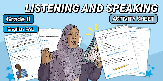 Grade 8 English FAL Listening and Speaking Activity Sheet (CAPS Aligned)