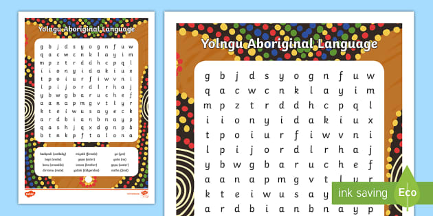 Yolngu Aboriginal Language Word Search - Twinkl