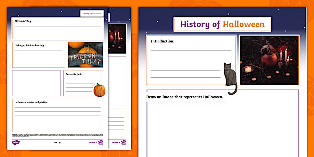 History of Halloween Non-Chronological Report Template