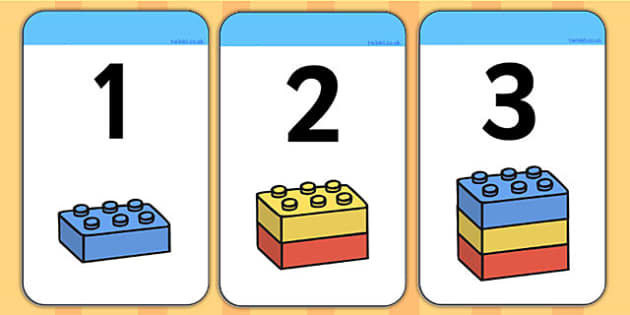Build a Tower 1-10 Building Block Number Cards - building, numeracy