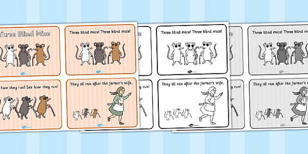 Three Blind Mice Sequencing (4 per A4) (teacher made)