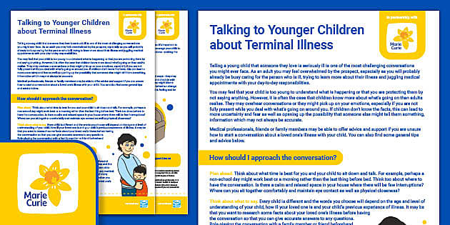 FREE! - Marie Curie: Talking to Younger Children about Terminal Illness