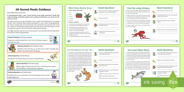 KS1 60-Second Reads: Animals and Living Things Activity Pack