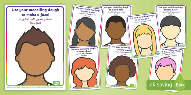Faces Modelling Dough Mats Arabic Translation Teacher Made