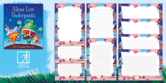 Aliens Love Underpants Page Borders Twinkl