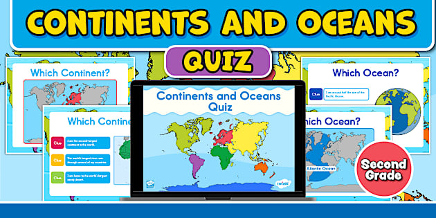 Continents and Oceans Quiz PowerPoint & Google Slides