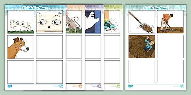 Finish the Story Cartoon Storytelling Activity Sheet