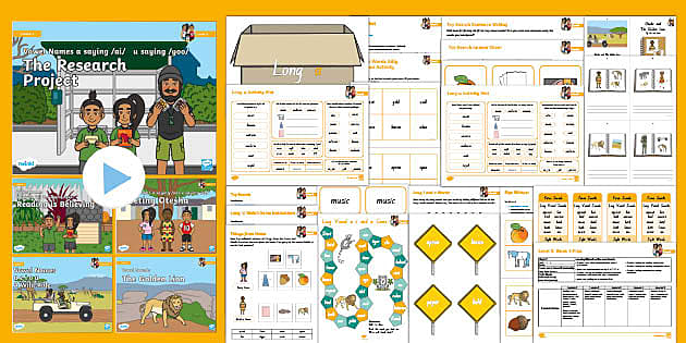 NZ Phonics: Level 5: Week 9: Long Vowel Sound Lesson Pack