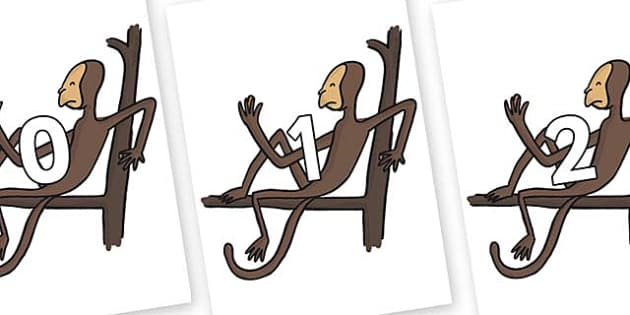 FREE! - Numbers 0-100 on Muggle Wump The Monkey to Support Teaching on The