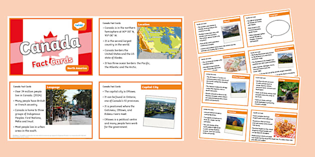 KS2 Canada Fact Cards (teacher made) - Twinkl