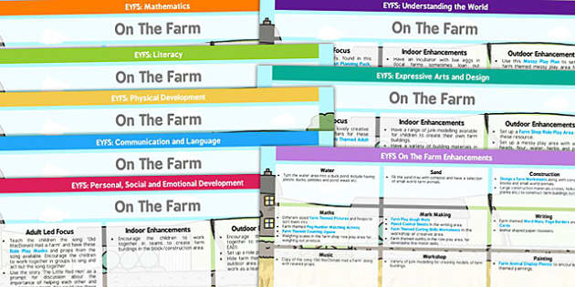 EYFS Farm Themed Lesson Plan And Enhancement Ideas - Twinkl