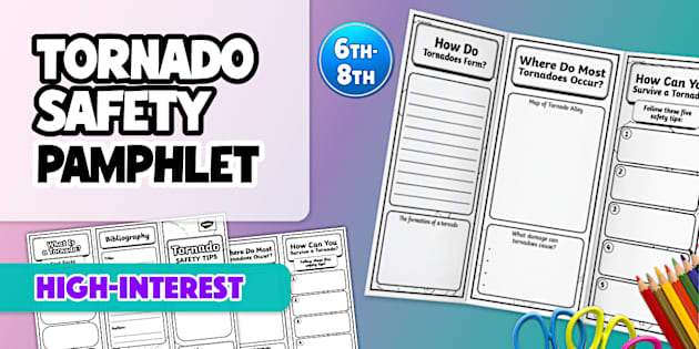 Tornado Safety Pamphlet for 6th-8th Grade - Twinkl