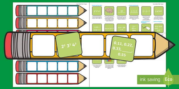 Year 6 Maths Pencil Targets Assessment Tracker - Twinkl