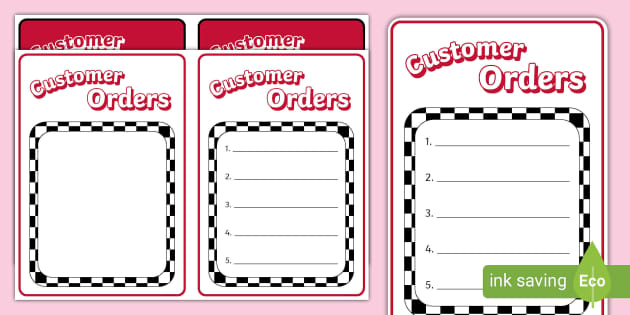 American Diner Role-Play Order Forms | Twinkl (Teacher-Made)