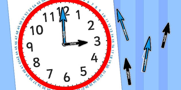 Clocks Hand Template | Blank Clock with Minutes and Hands