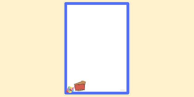 Simple Blank Packet of Beans Page Border | Page Borders