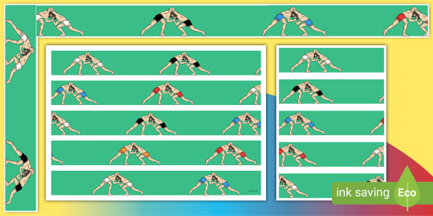 Greco Roman Wrestling Display Borders (teacher made)