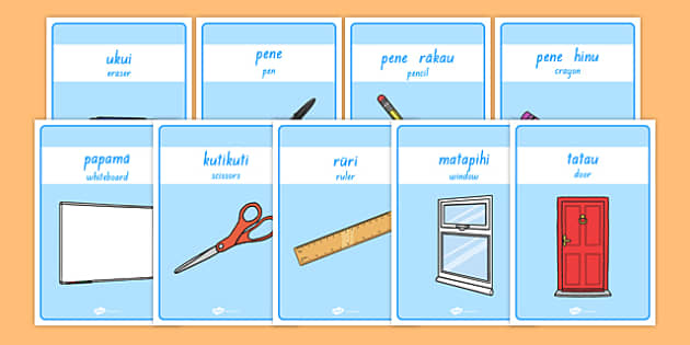 Classroom Equipment Labels Te Reo Māori Translation